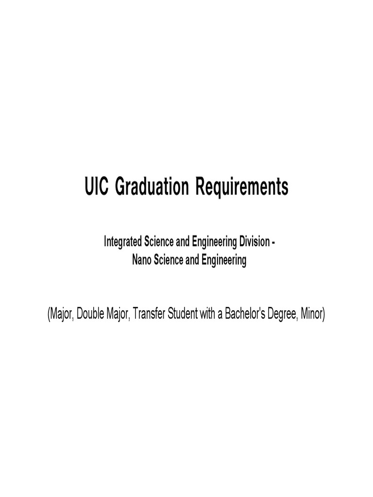 UIC Graduation Requirements: (Major, Double Major, Transfer Student ...