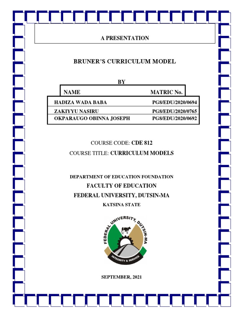 Bruner's Spiral Curriculum Model Presentation | PDF | Constructivism ...
