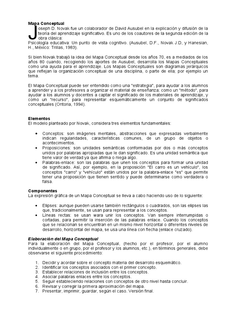 Novak - Mapas Conceptuales | PDF | Aprendizaje | Cognición