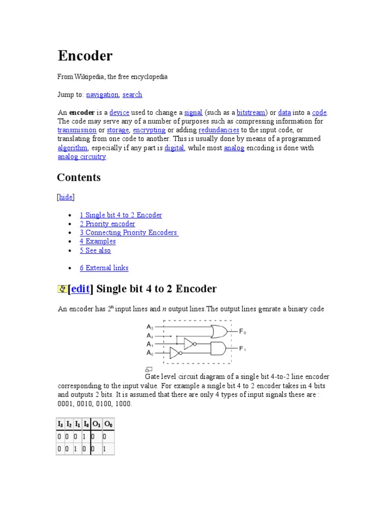 Encoder & Decoder | PDF | Data Compression | Logic Gate