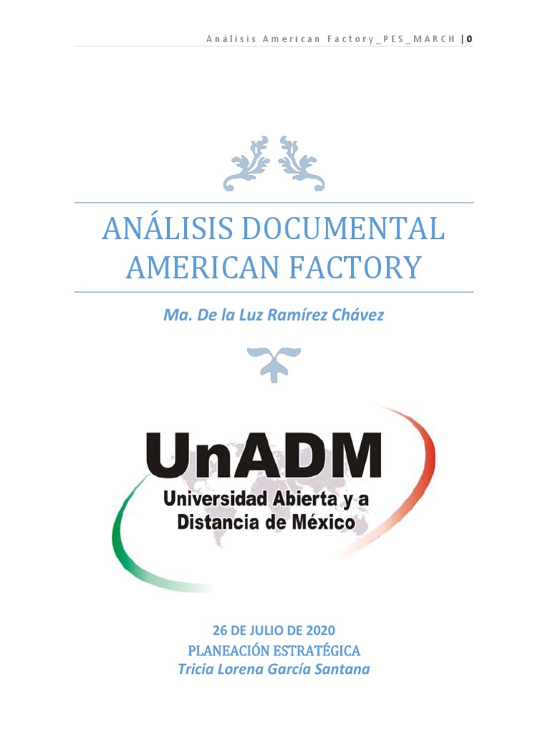 Análisis del Documental American Factory | PDF | Los Estados Unidos ...