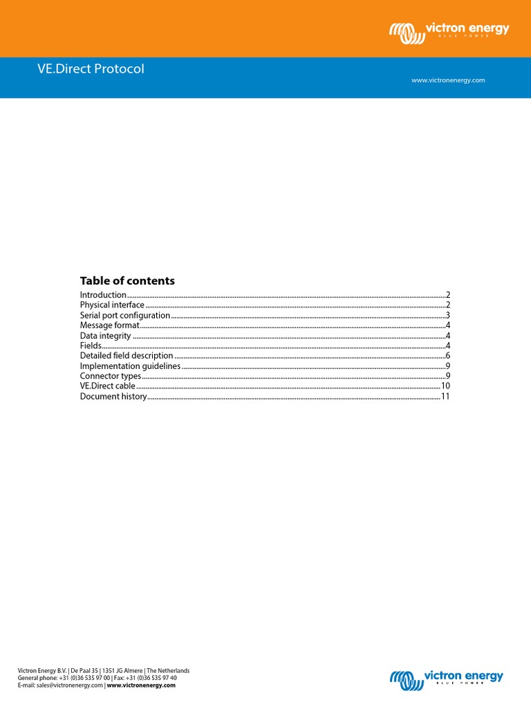 Victron Ve Direct Protocol | PDF | Battery Charger | Usb