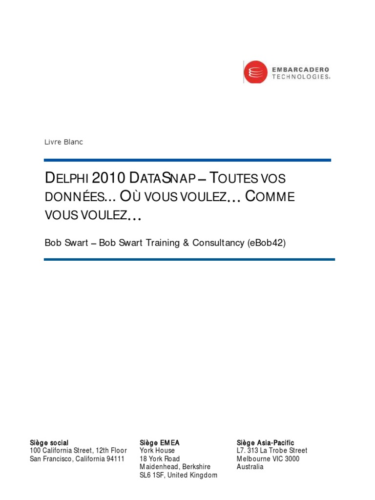 Delphi 2010 WP DataSnap FR | PDF Delphi 2010 WP DataSnap FR | PDF