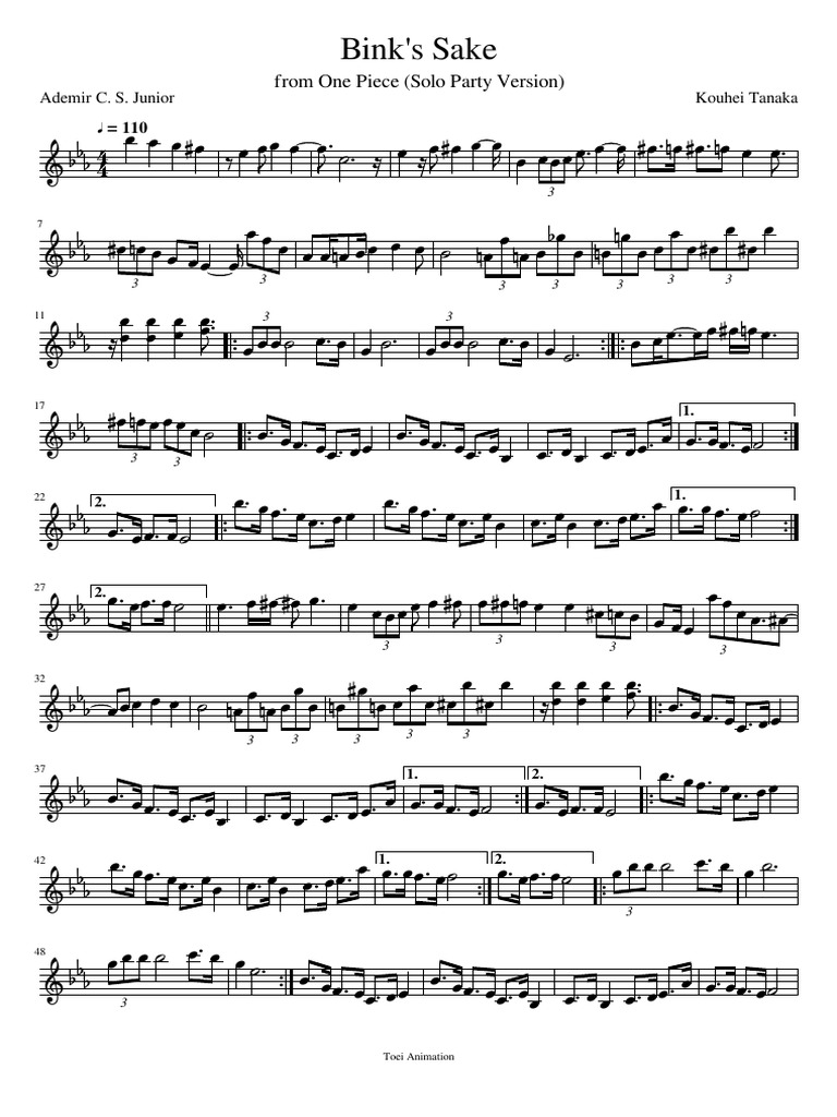 Bink's Sake: From One Piece (Solo Party Version) | PDF