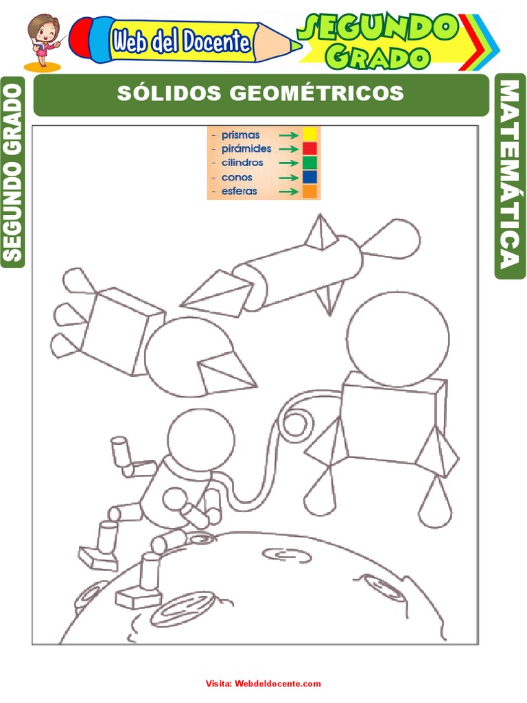 Sólidos Geométricos y Perímetros para Segundo Grado de Primaria | PDF