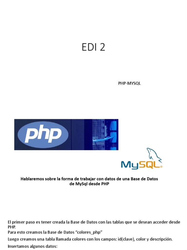 Edi 2 PHP - Mysql - Pdo | PDF | SQL | Php