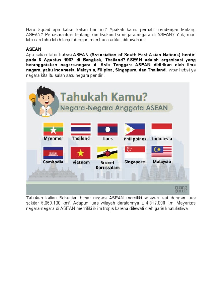 Geografi Negara-Negara ASEAN | PDF