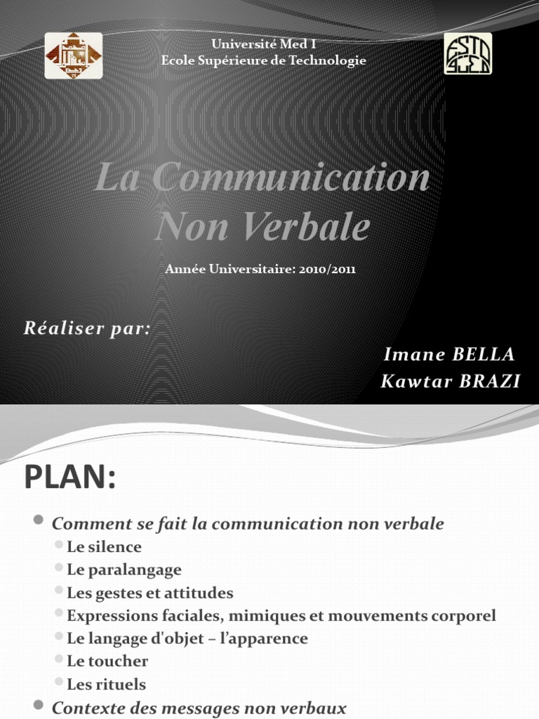 La Communication Non Verbale | PDF | la communication | Communication ...