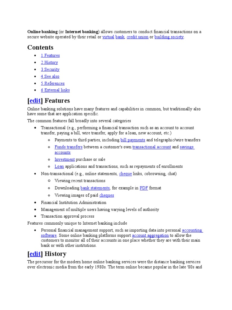Online Banking | PDF | Online Banking | Banks & Banking