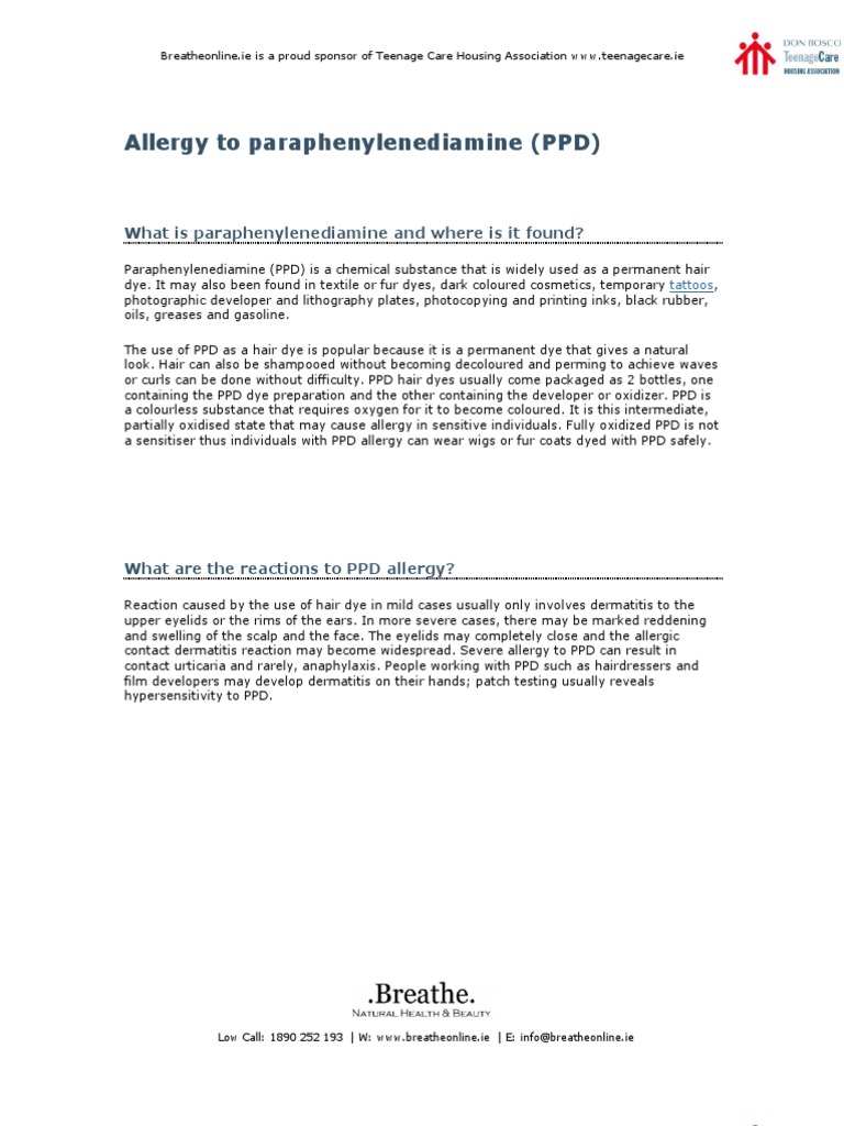 Rising Allergic Reactions to Hair Dye: PPD Allergies on the Increase ...