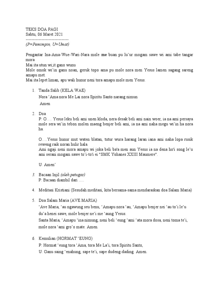 Ngaji Sara Sikka | PDF