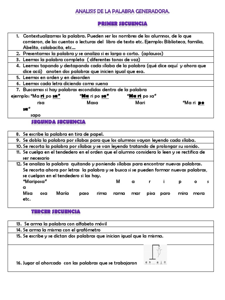 Analisis de La Palabra Generadora | PDF