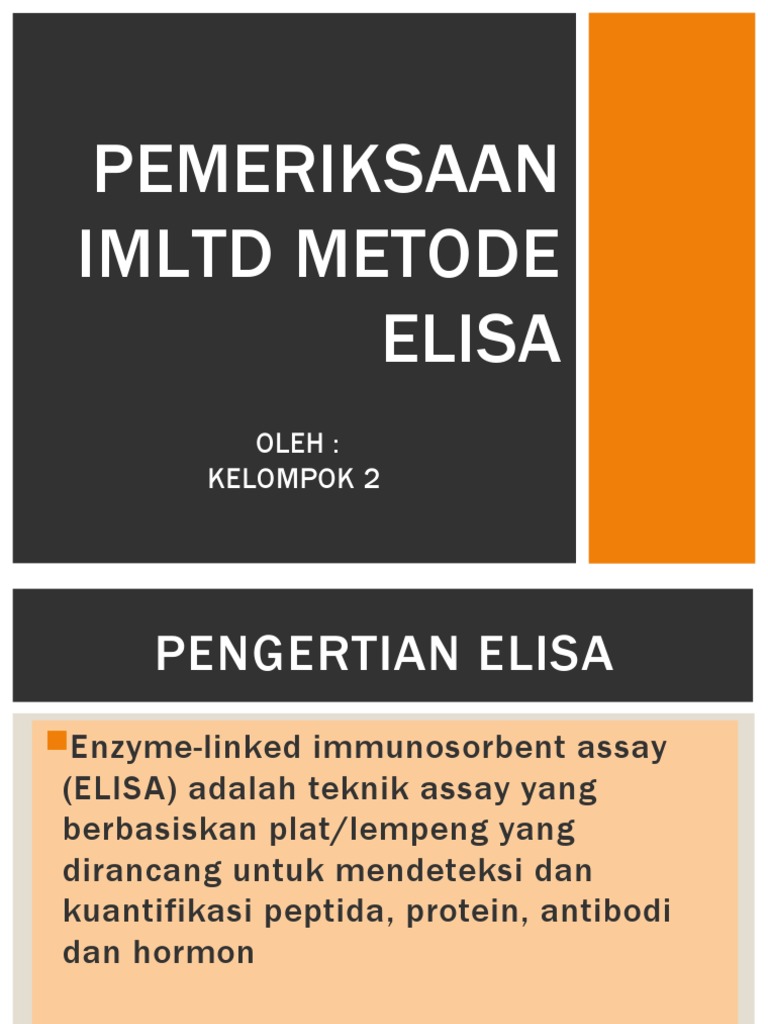 Pemeriksaan Imltd Metode Elisa - Kelompok 2 | PDF