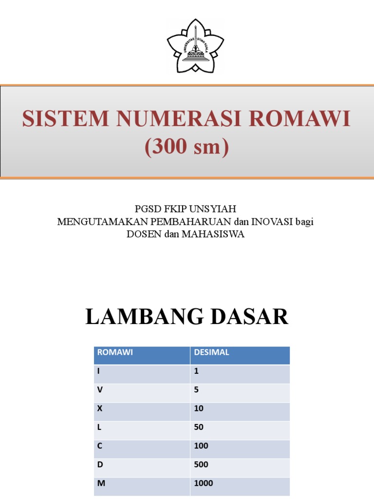PPT. Pemb. Bil. Romawi | PDF