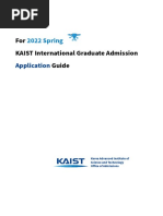KAIST Admission Guideline For International Applicants 2025 (Including Fee Waiver) | PDF | Wire ...