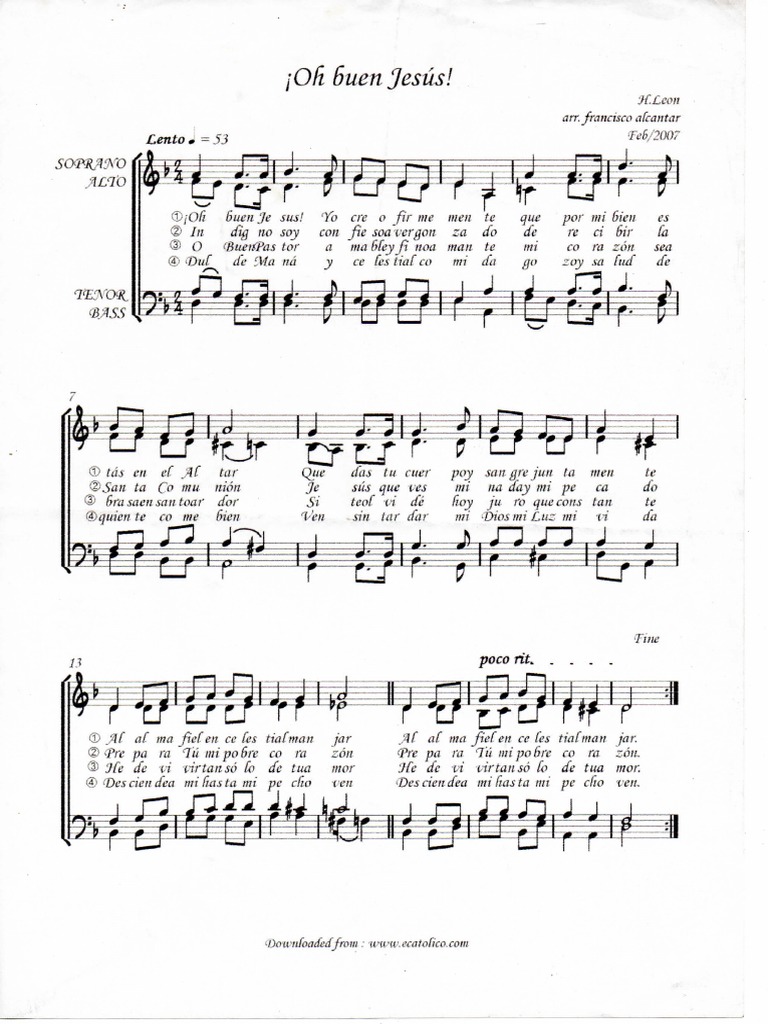 Oh Buen Jesús | PDF