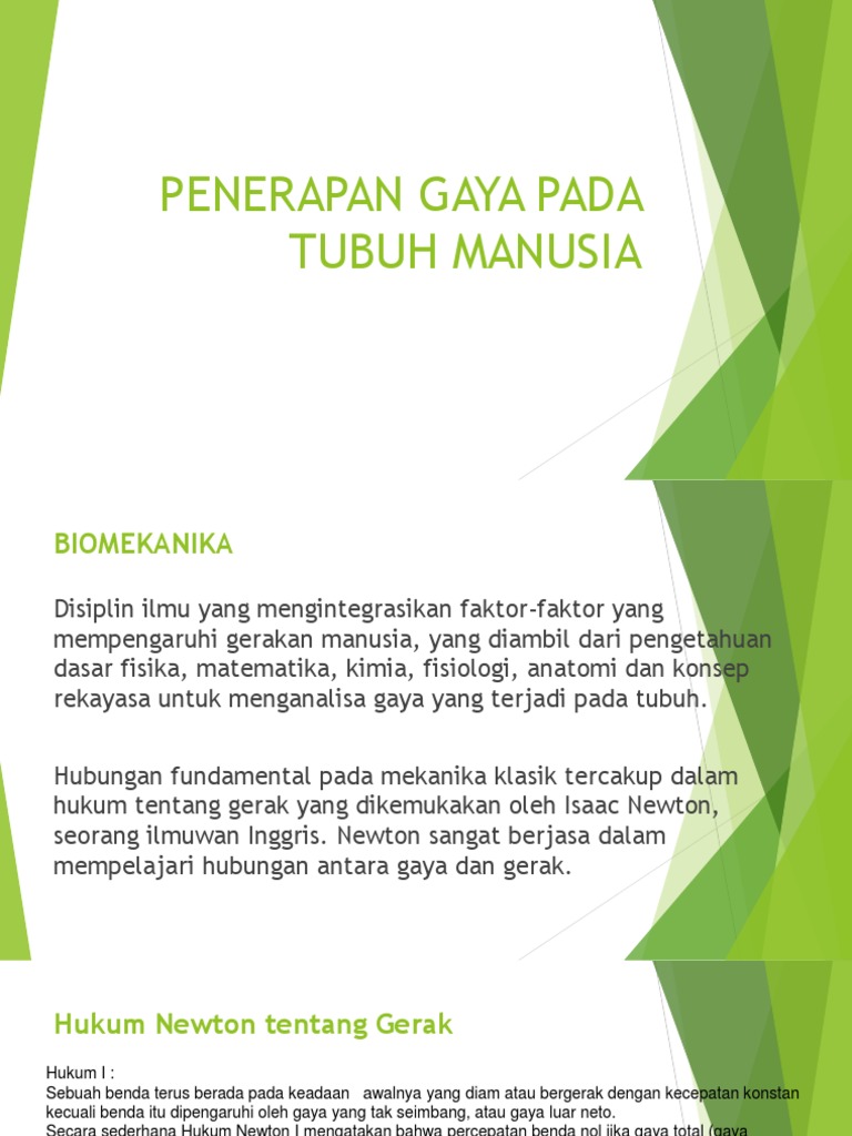 Penerapan Gaya Pada Tubuh Manusia Biofisika | PDF | Pengembangan Diri ...