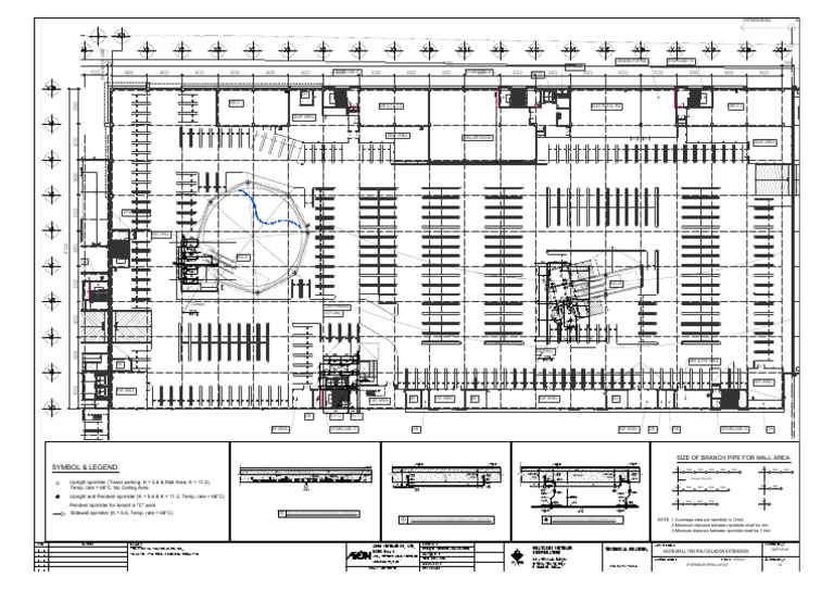 Floor plan layout of mechanical rooms, staircases, and expansion joints ...
