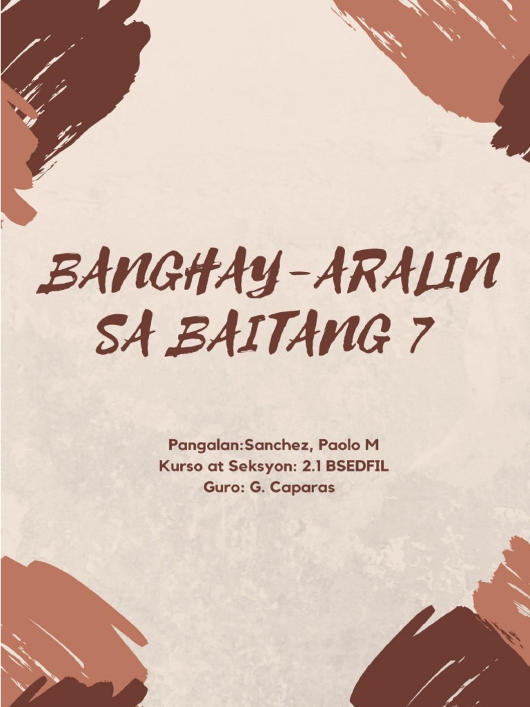 Banghay Aralin | PDF