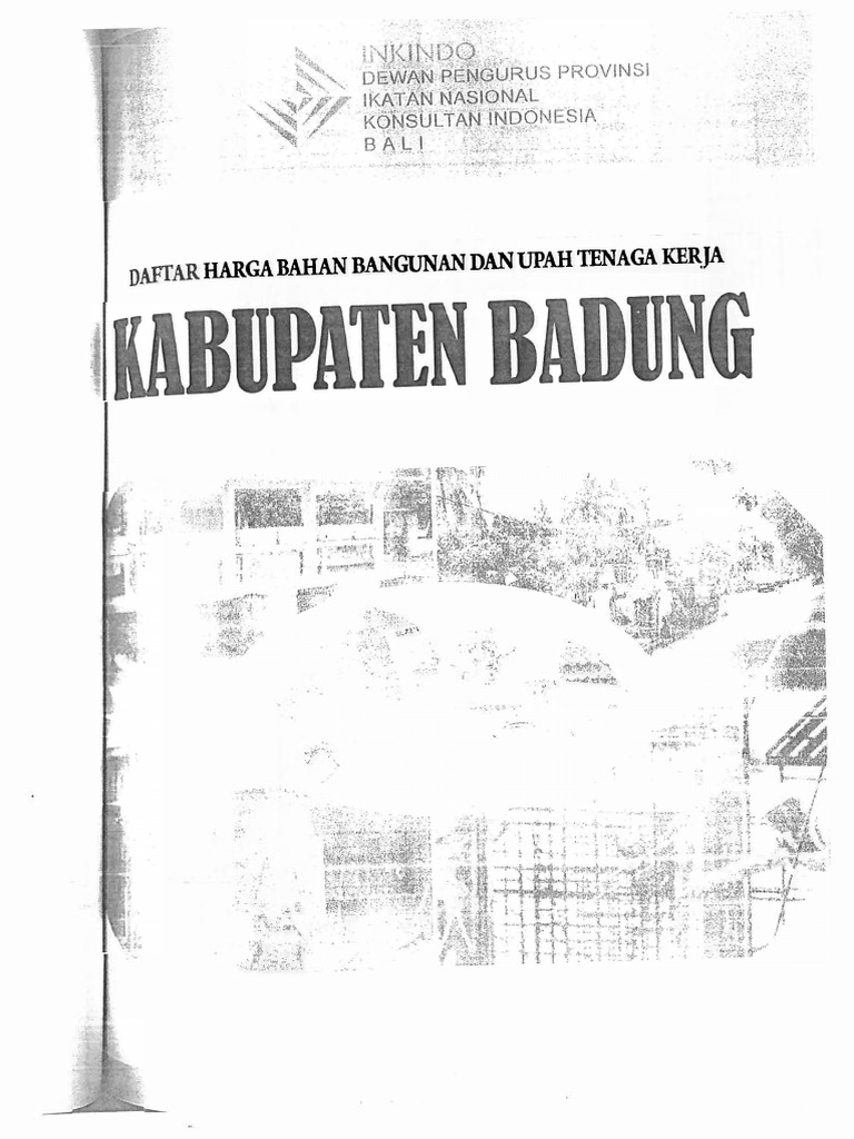 Harga Satuan INKINDO Bali | PDF