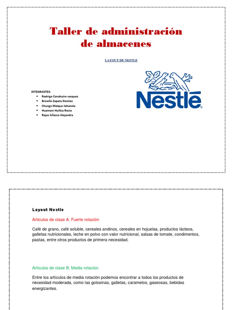 Layout Nestle Grupo 4 | PDF
