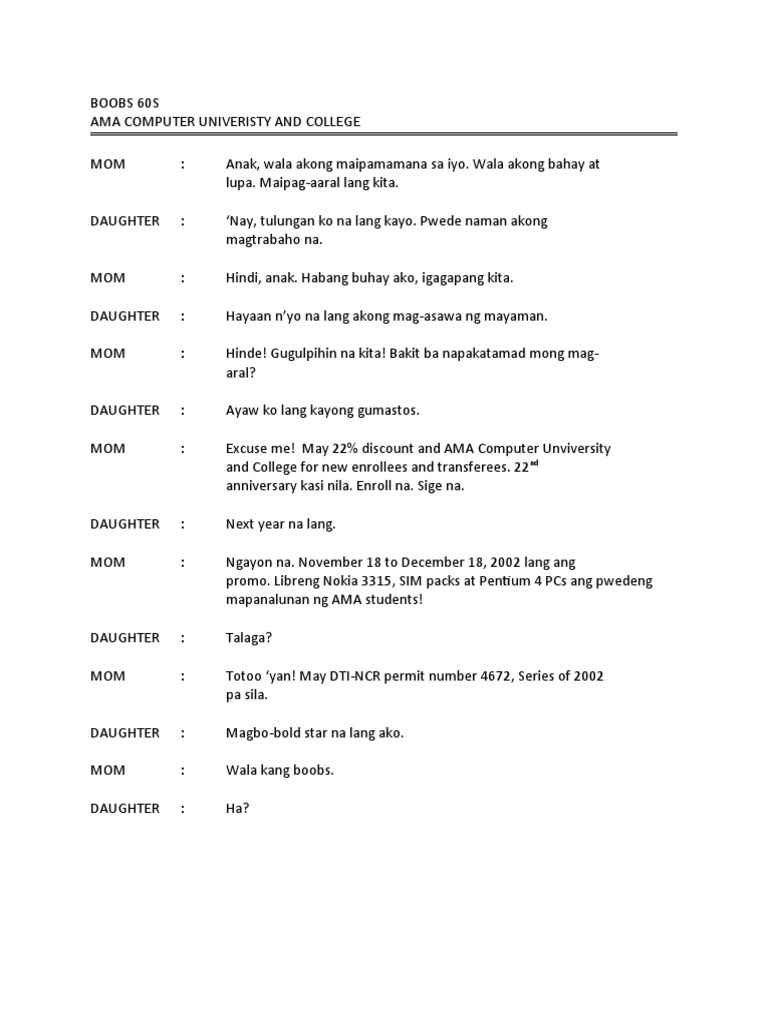 VO Pro Tagalog Scripts | PDF | Philippines