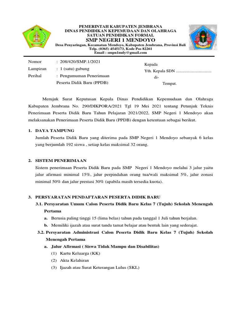 PPDB SMPN 1 Mendoyo | PDF PPDB SMPN 1 Mendoyo | PDF