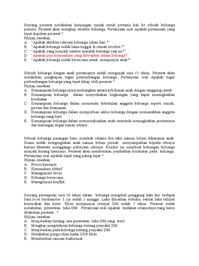 Soal Ukom 1 | PDF | Kesehatan Holistik