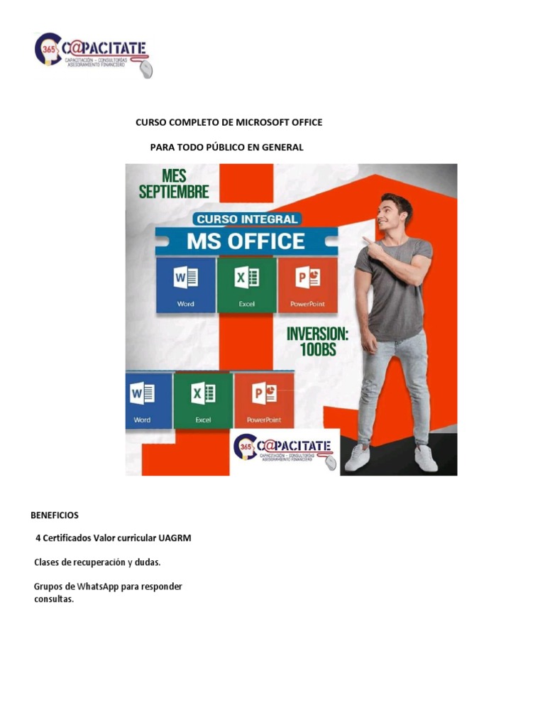 Curso de Microsoft Office | PDF | Microsoft Excel | Microsoft PowerPoint