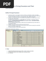 SAP SD Pricing Procedure 18 Fields Cheat Sheet | PDF