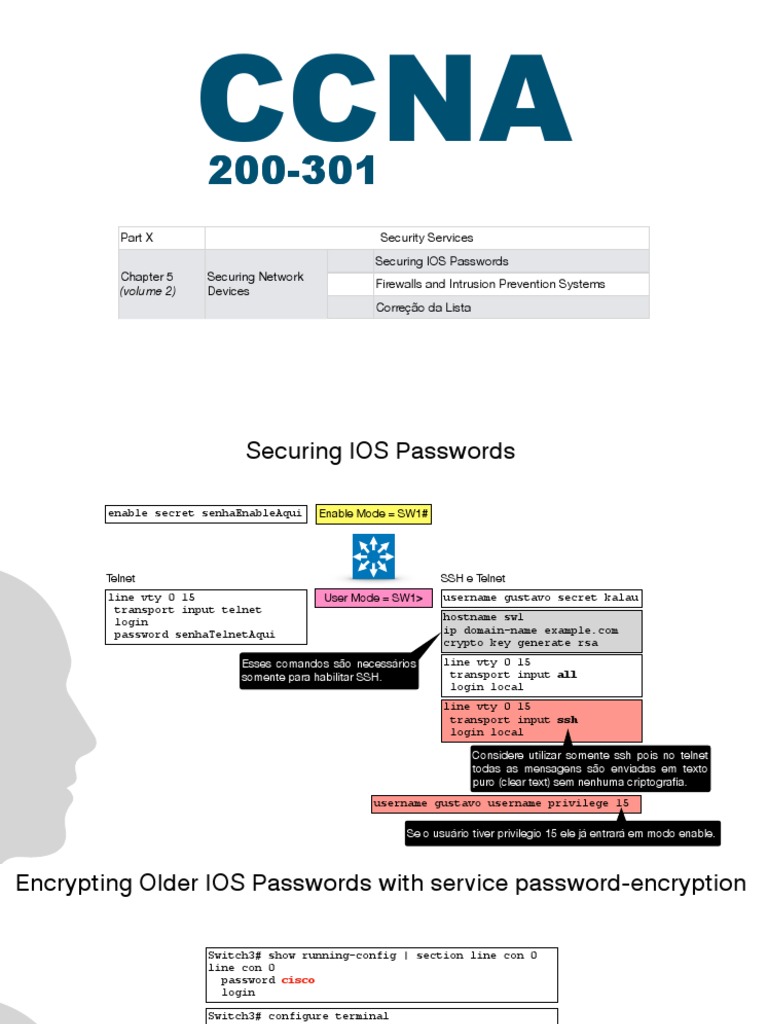 CCNA - M11 - CAP 5 v2 - Securing Network Devices | Download Free PDF ...