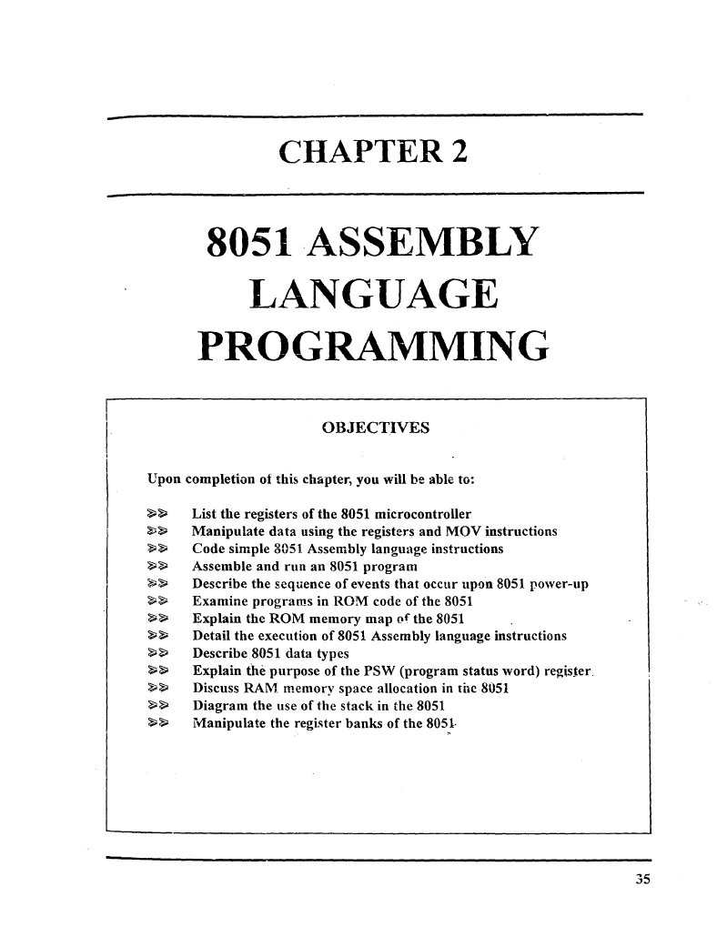 The 8051 Microcontroller and Embedded Systems CH2 | PDF | Language Arts ...