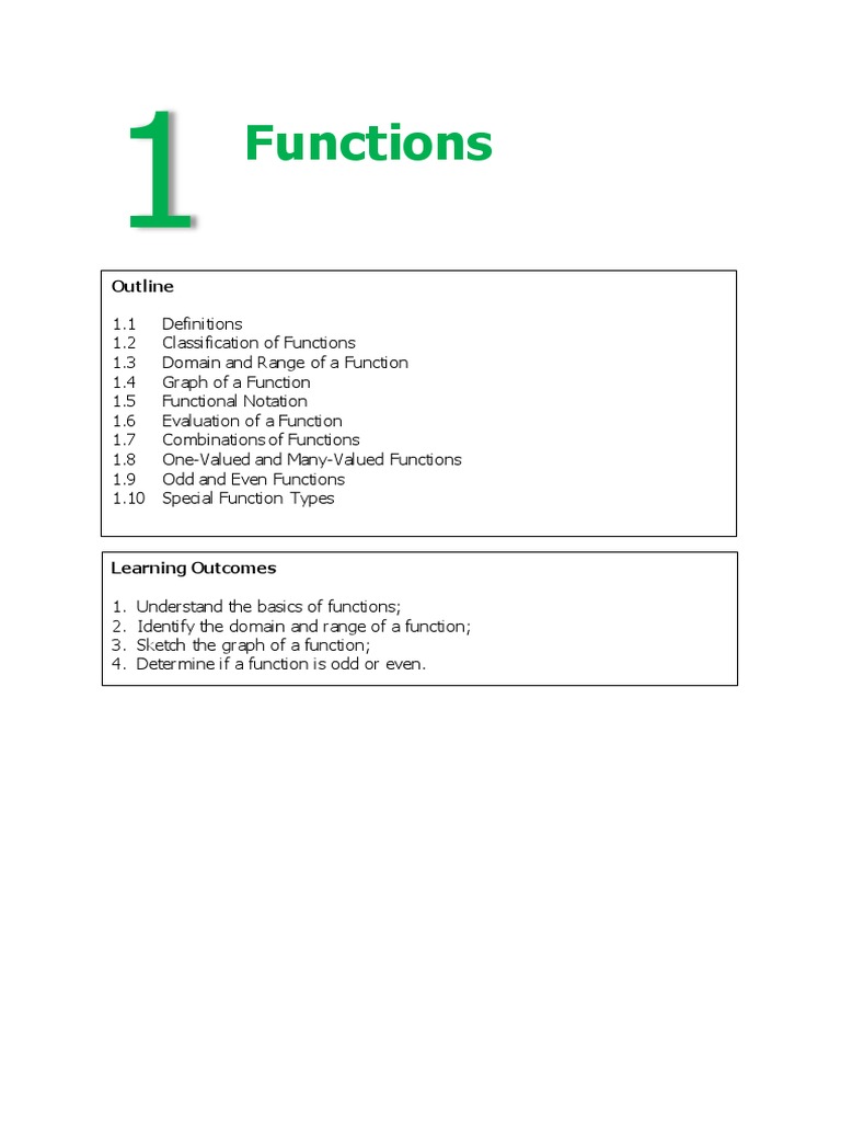 M34 Chapter-1-Functions | PDF | Function (Mathematics) | Polynomial