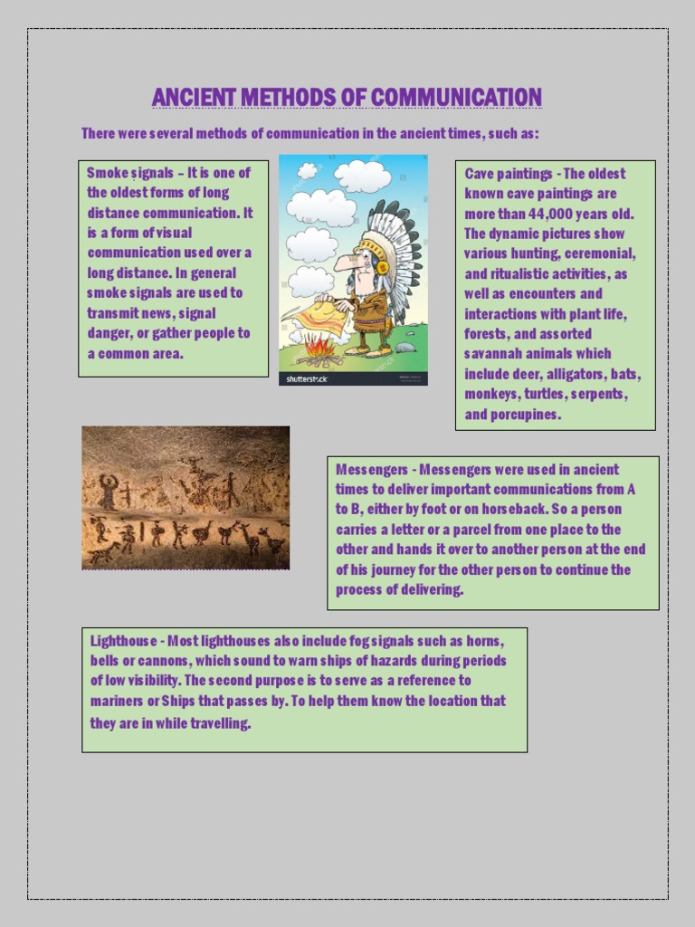 Ancient Methods of Communication | PDF