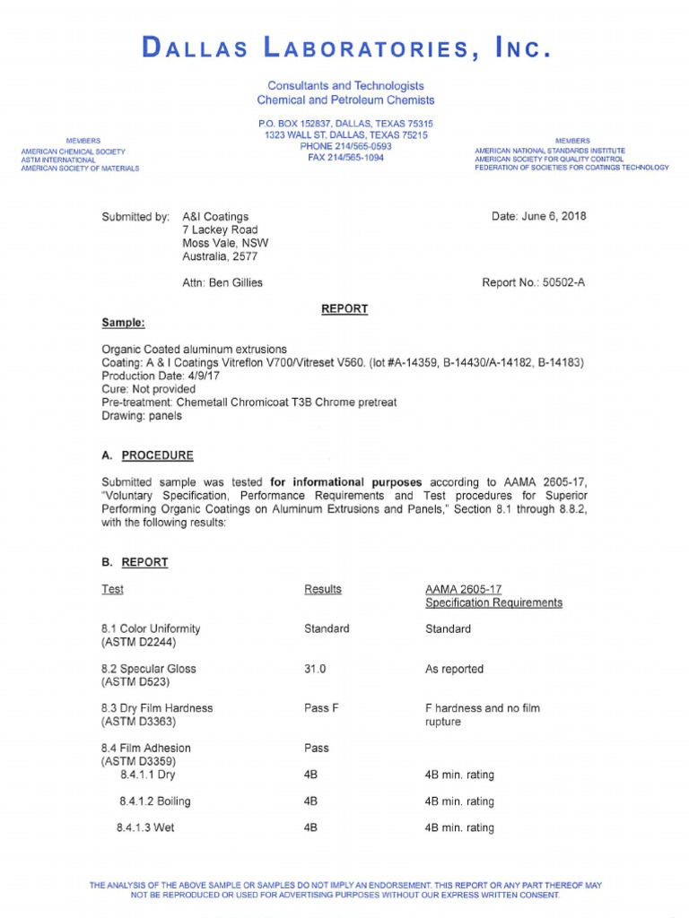 Aama 2605 Vitreflon 700 | PDF