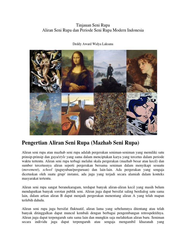 Aliran Seni Rupa | PDF | Ilmu Sosial | Seni