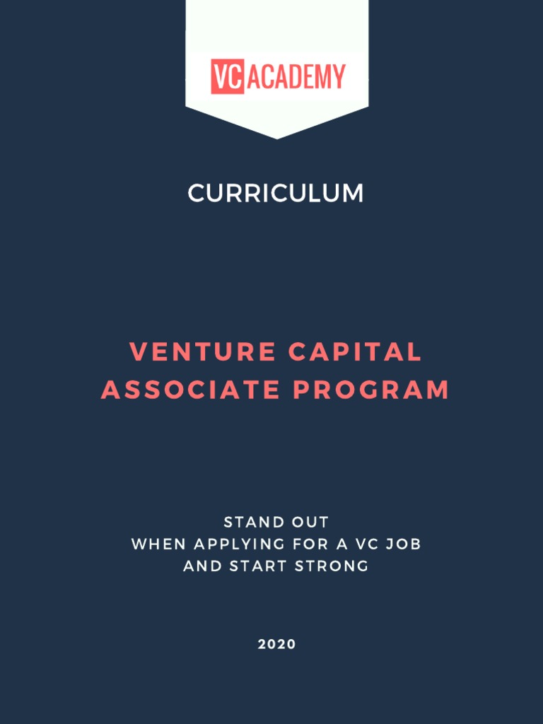 VC Associate Program Curriculum | PDF | Venture Capital | Corporate Finance