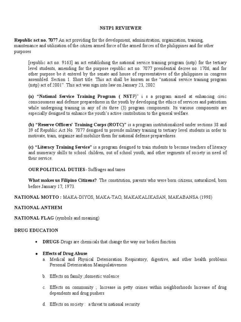 NSTP1 Midterm Exam Pointers To Review | PDF | Disaster Risk Reduction | Risk