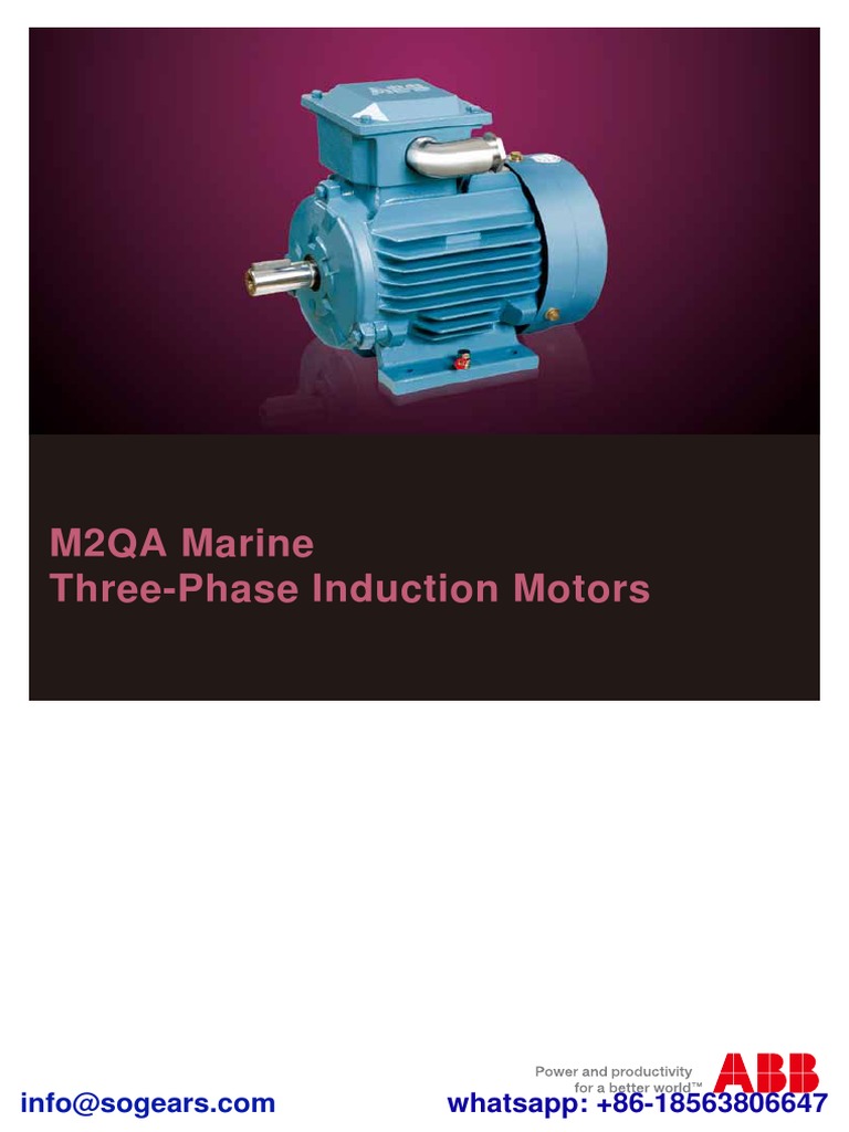 M2QA Marine Three-Phase Induction Motors: Whatsapp: +86-18563806647 | PDF | Electric Motor ...