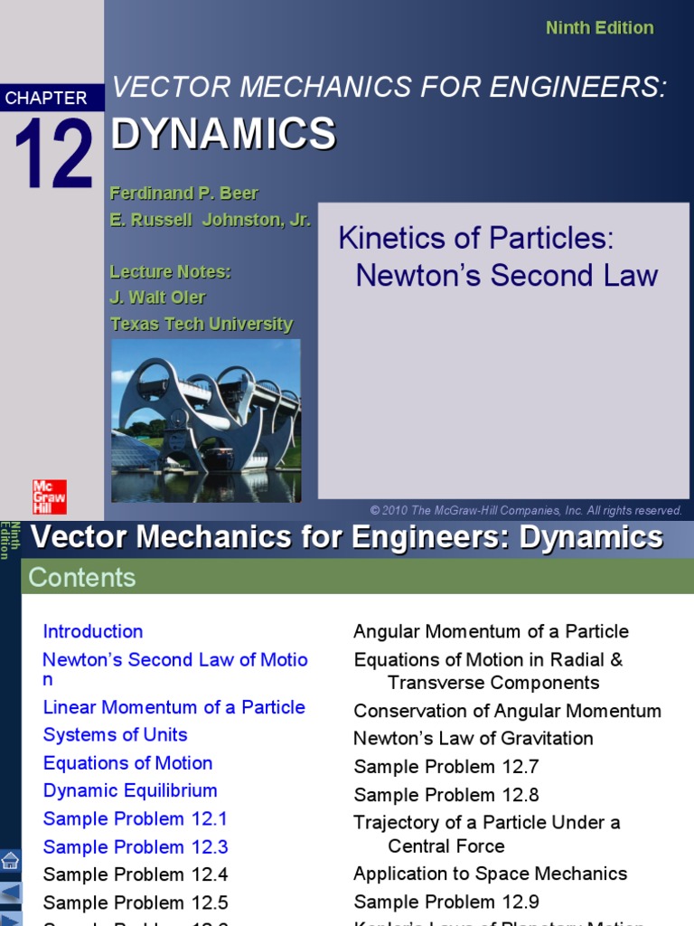 Kinematics of Particle Newtons 2nd Law | PDF | Force | Acceleration