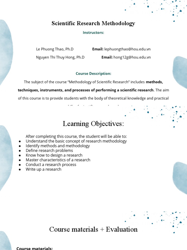 Scientific Research Methodology I Nstructors Pdf Scientific Method