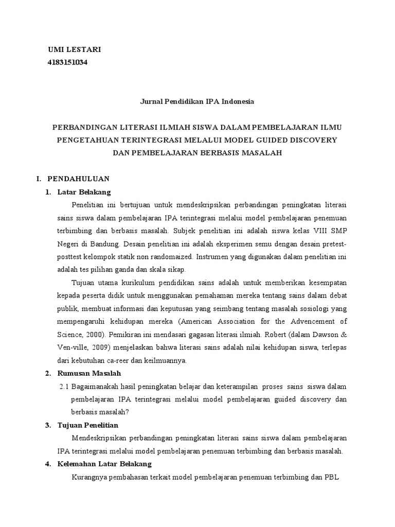 Analisis Jurnal Umi Lestari | PDF