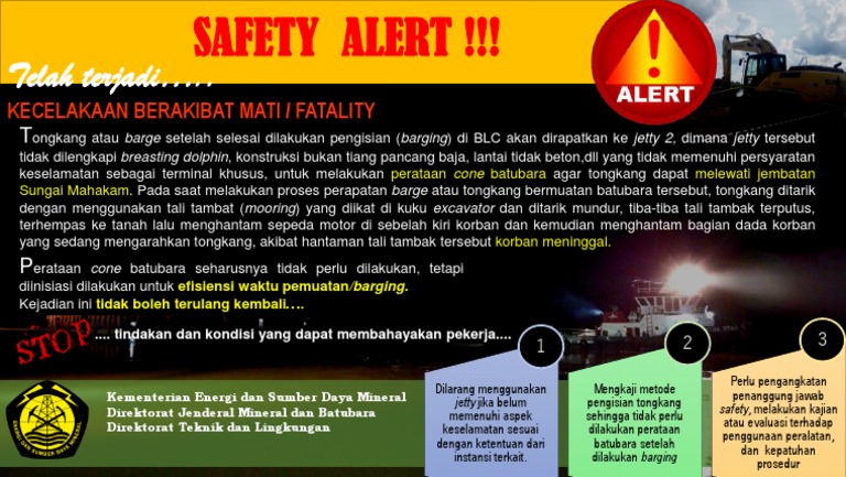 Safety Alert: Kecelakaan Fatal di Barge | PDF