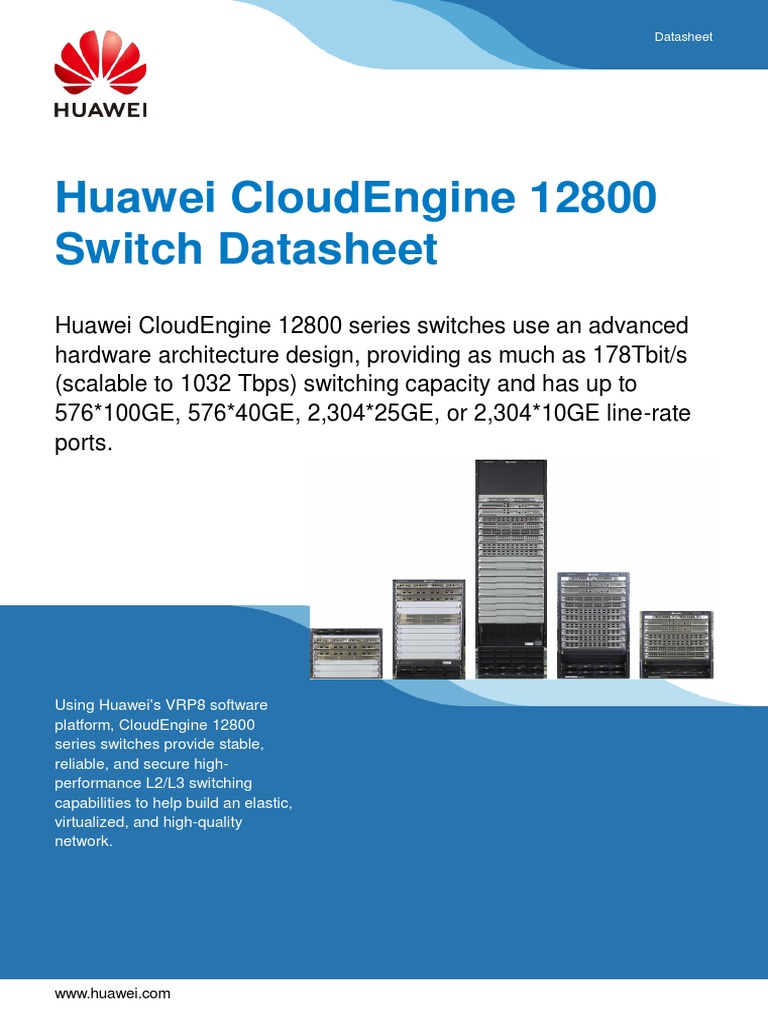 Huawei CloudEngine 12800 Series Switches Data Sheet | PDF | Computer ...