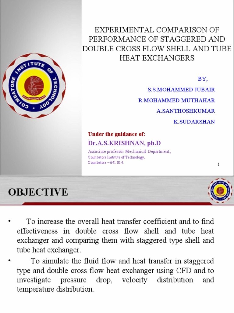Experimental Comparison of Performance of Staggered and Double Cross ...