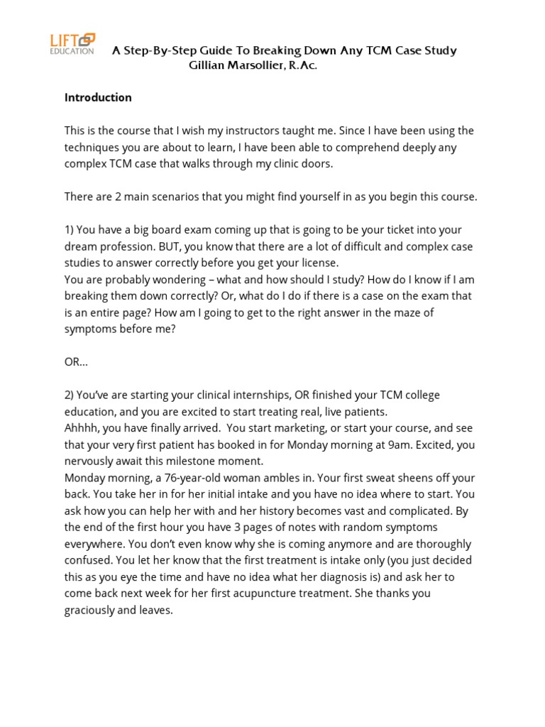 Case Study Guidebook | PDF | Traditional Chinese Medicine | Yin And Yang