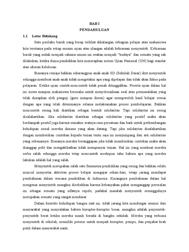 Budaya Mencontek | PDF