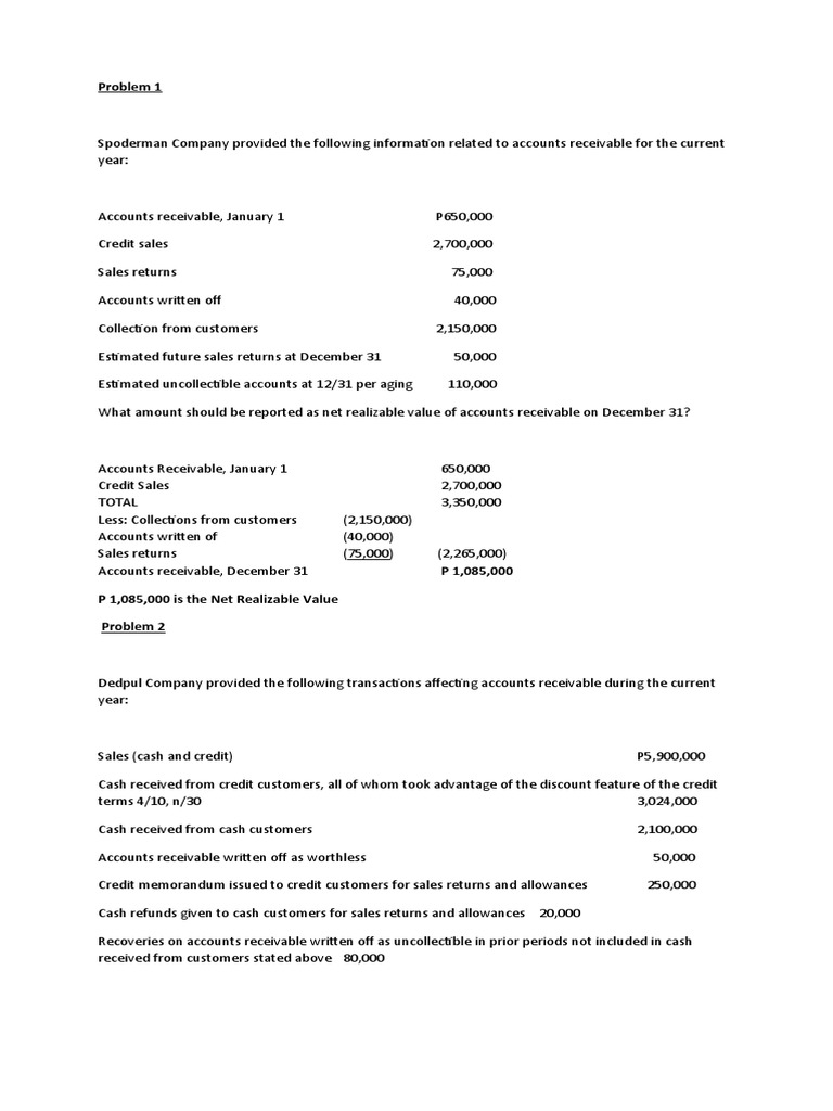 Assignment 2 Actng | PDF | Bad Debt | Discounting