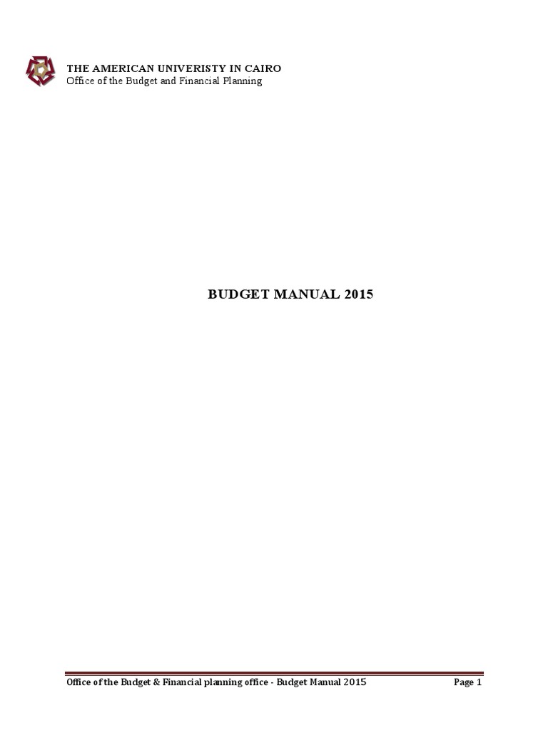 Budget Manual 2015 | PDF | Budget | Expense