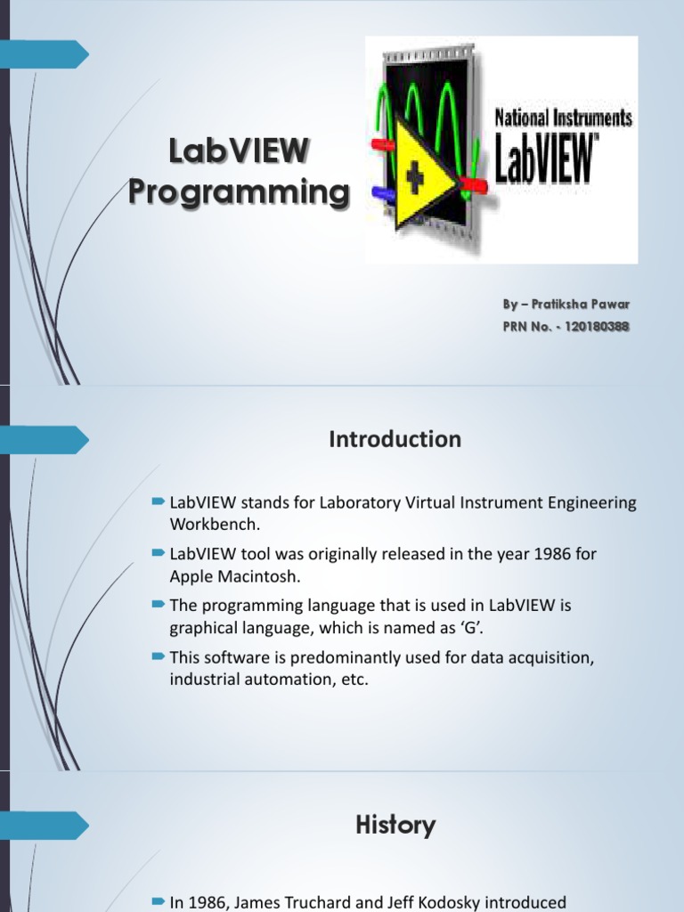 LabVIEW PPT Presentation | PDF | Data Type | Computer Programming